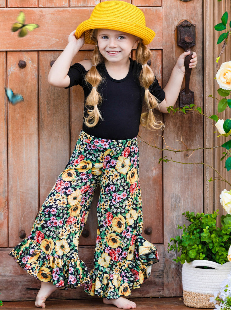Surprise gifts high quality Mia Belle Girls Flower Power Ruffle Hem ...
